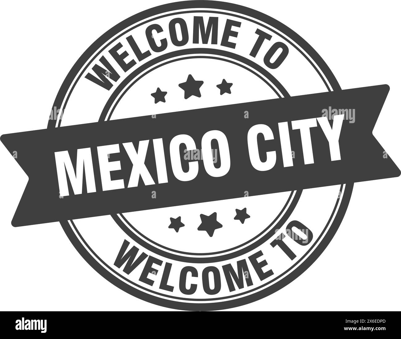 Welcome to Mexico City stamp. Mexico City round sign isolated on white ...