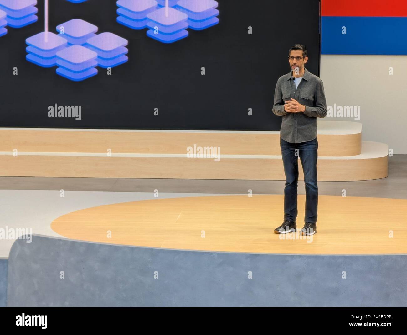 Mountain View, USA. 14th May, 2024. Google CEO Sundar Pichai speaks at ...