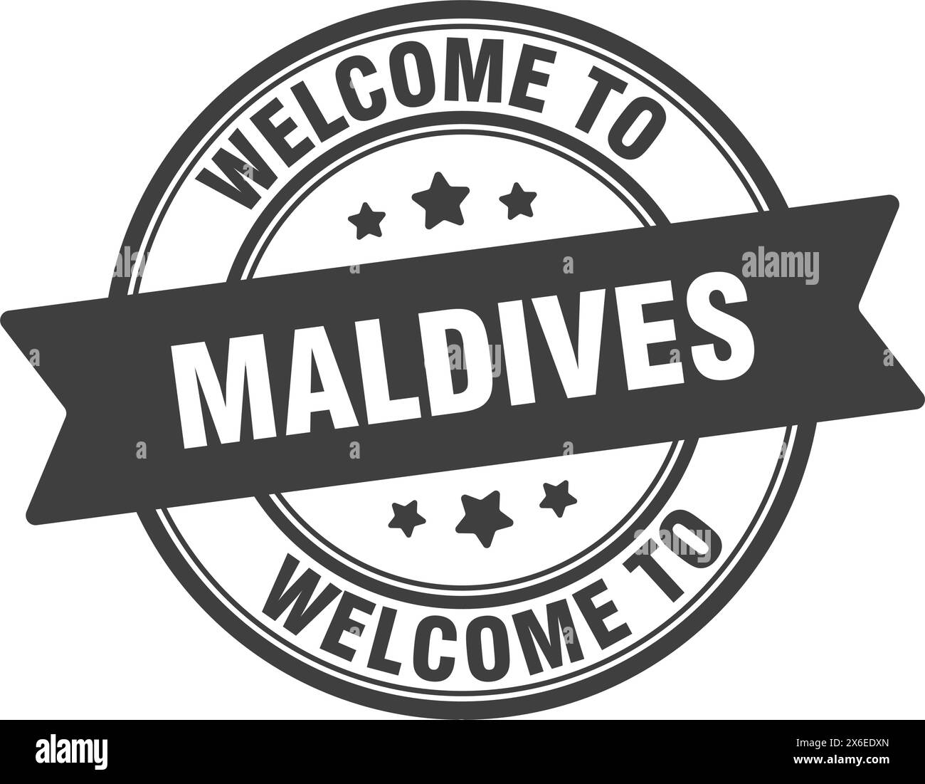 Welcome to Maldives stamp. Maldives round sign isolated on white ...