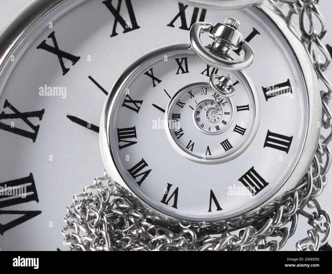 Infinity and other time related concepts. Pocket watch face with roman ...