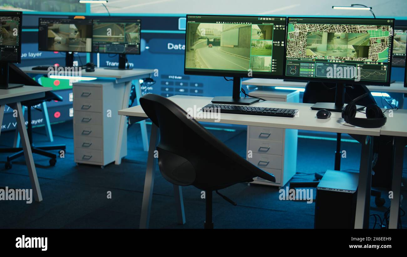 Empty government headquarters used to oversee traffic surveillance ...