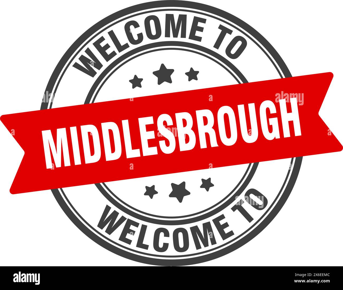Welcome to Middlesbrough stamp. Middlesbrough round sign isolated on ...