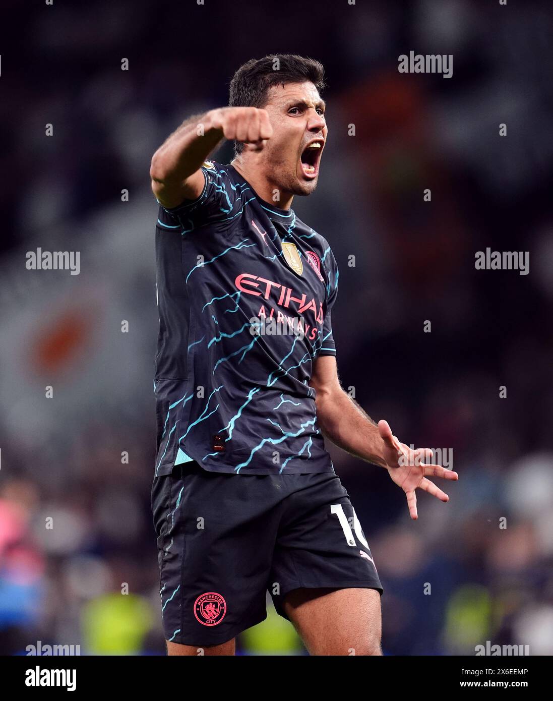 Manchester City's Rodri after the Premier League match at the Tottenham ...