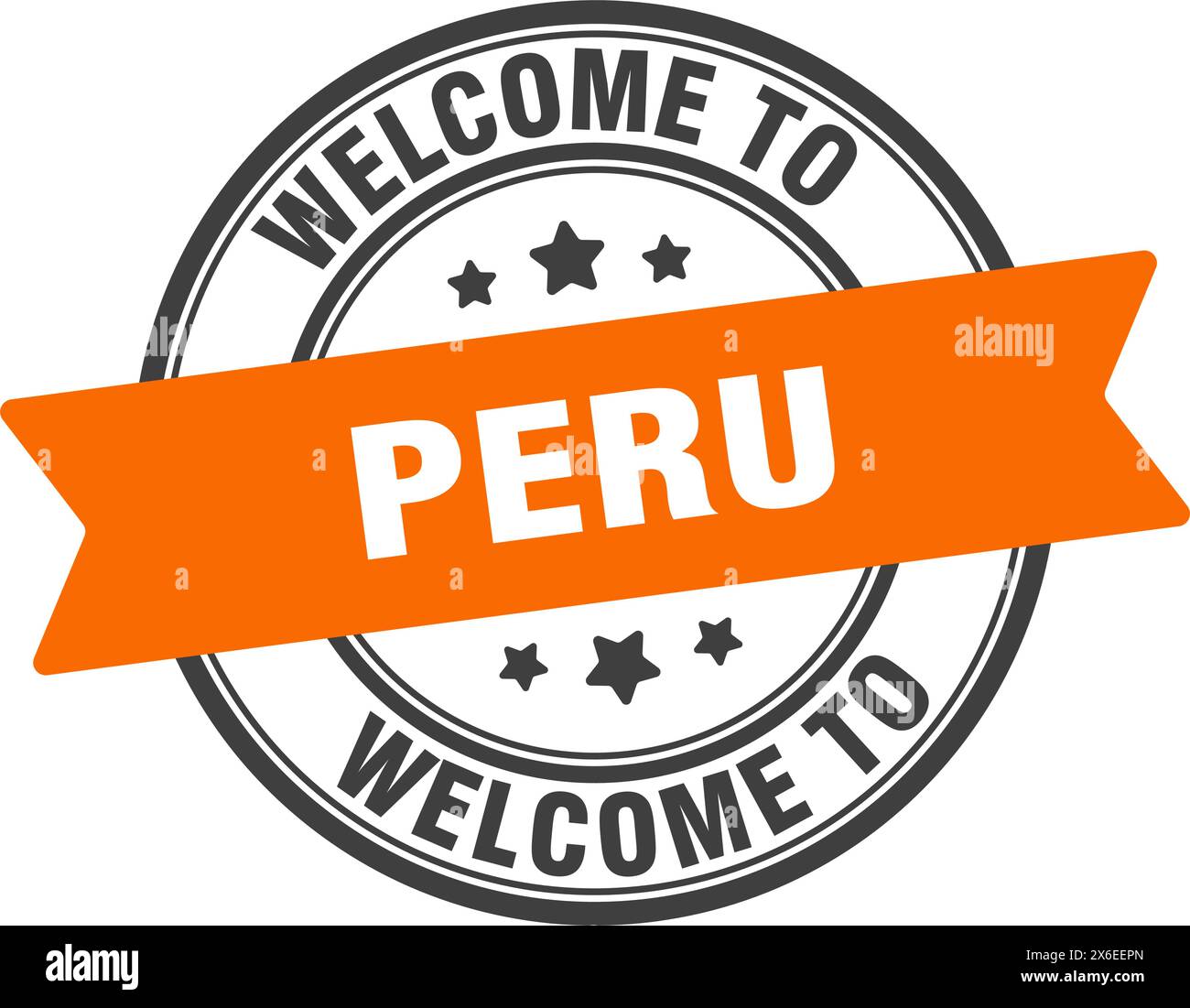 Welcome to Peru stamp. Peru round sign isolated on white background ...