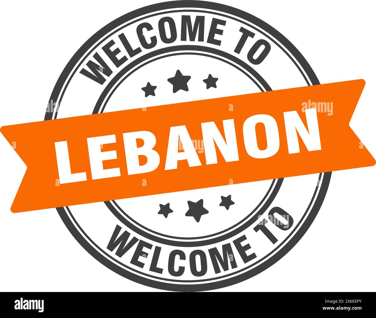 Welcome to Lebanon stamp. Lebanon round sign isolated on white ...