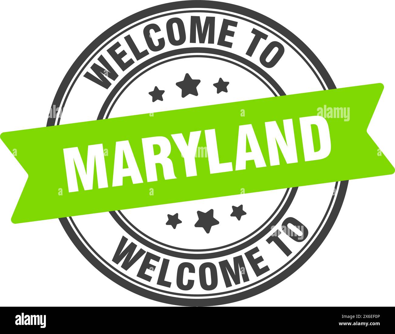 Welcome to Maryland stamp. Maryland round sign isolated on white ...