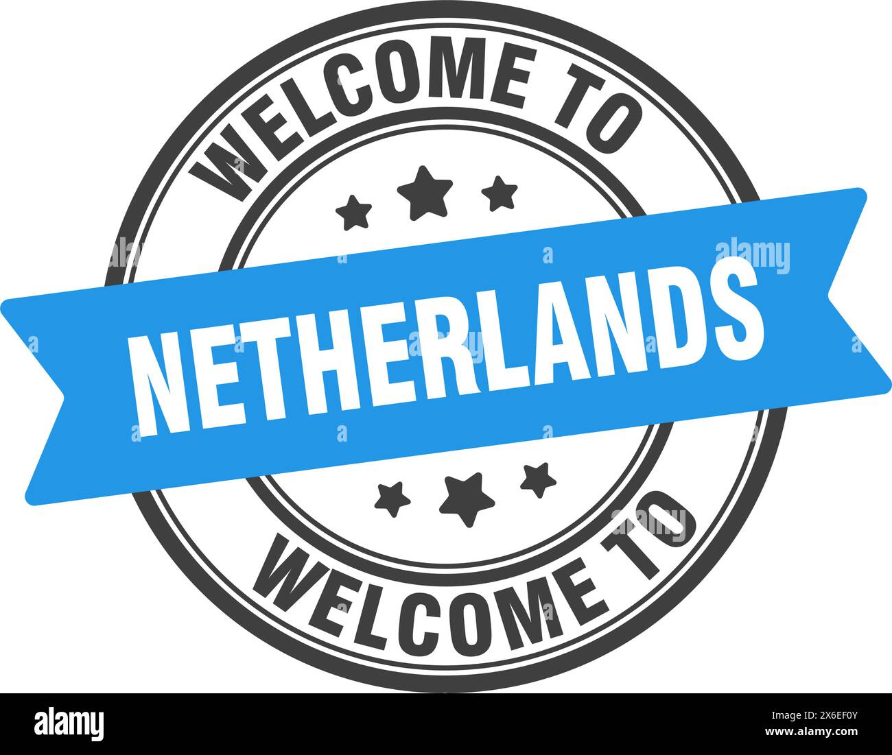 Welcome to Netherlands stamp. Netherlands round sign isolated on white ...