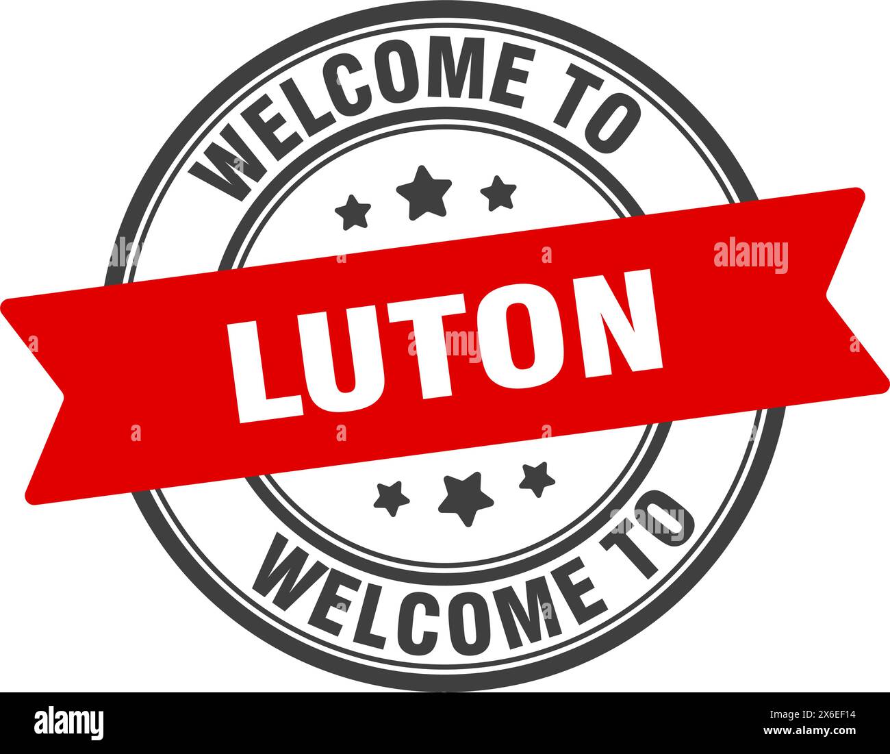 Welcome to Luton stamp. Luton round sign isolated on white background ...