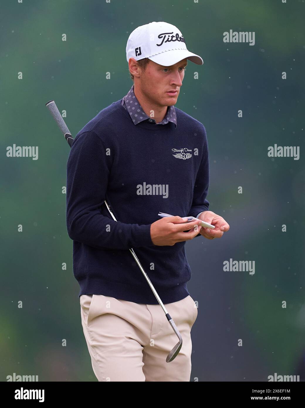 Tim Widing of Sweden in action during a practice round prior to the ...