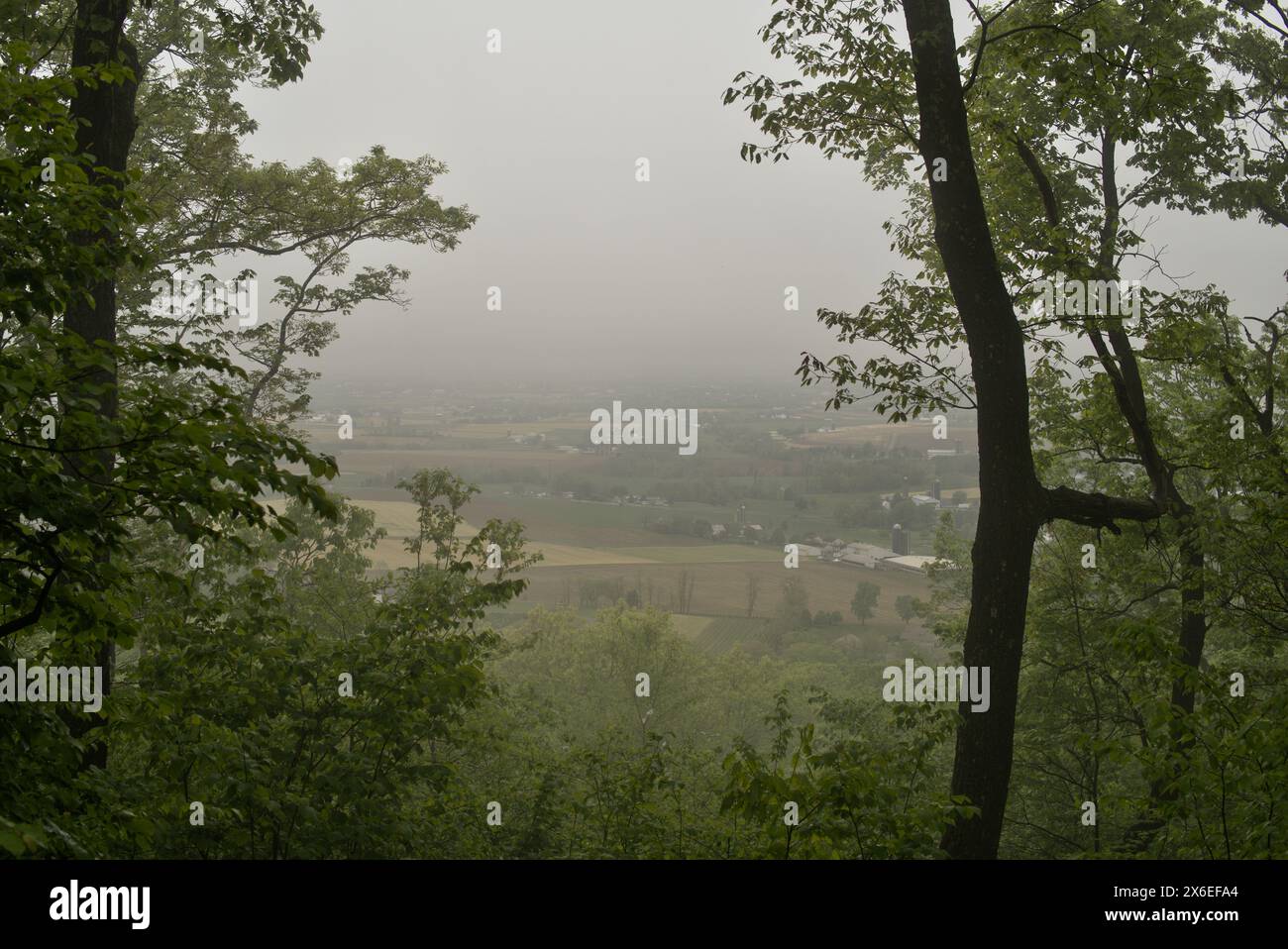 Overlook at Welsh Mountain Nature Preserve in Pennsylvania Stock Photo ...