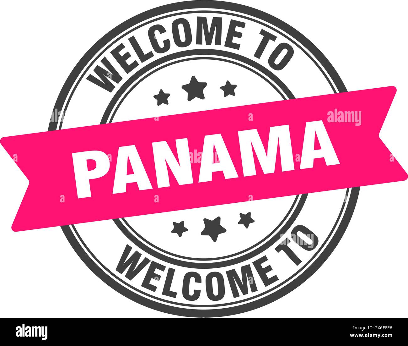 Welcome to Panama stamp. Panama round sign isolated on white background ...
