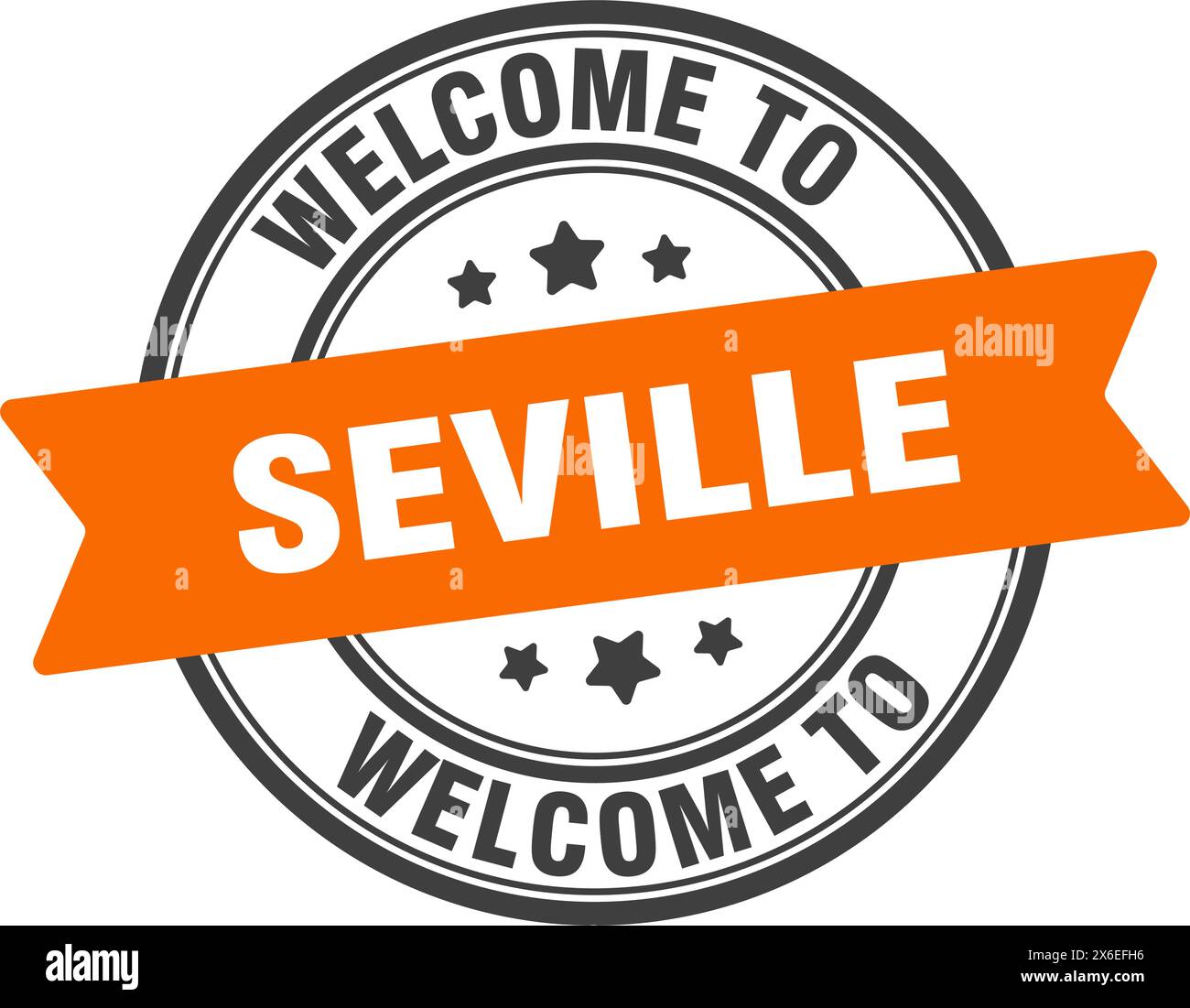 Welcome to Seville stamp. Seville round sign isolated on white ...