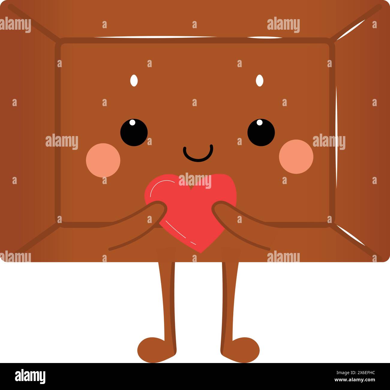 Cartoon chocolate piece with cute face Stock Vector Image & Art - Alamy