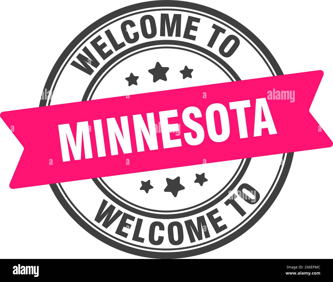 Welcome to Minnesota stamp. Minnesota round sign isolated on white ...