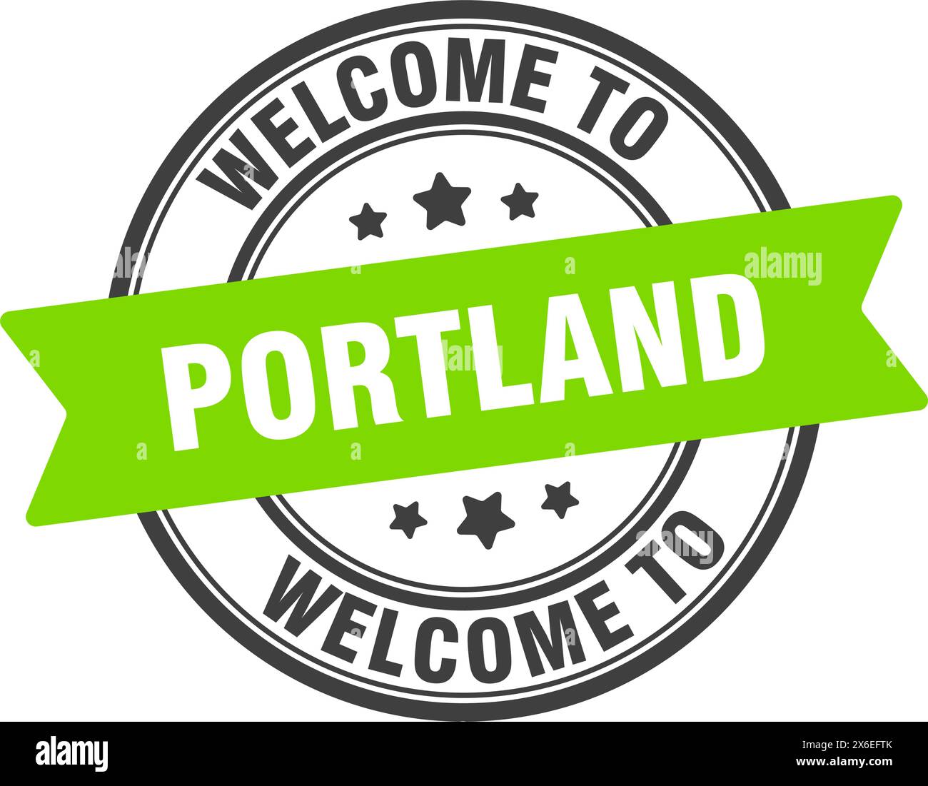 Welcome to Portland stamp. Portland round sign isolated on white ...