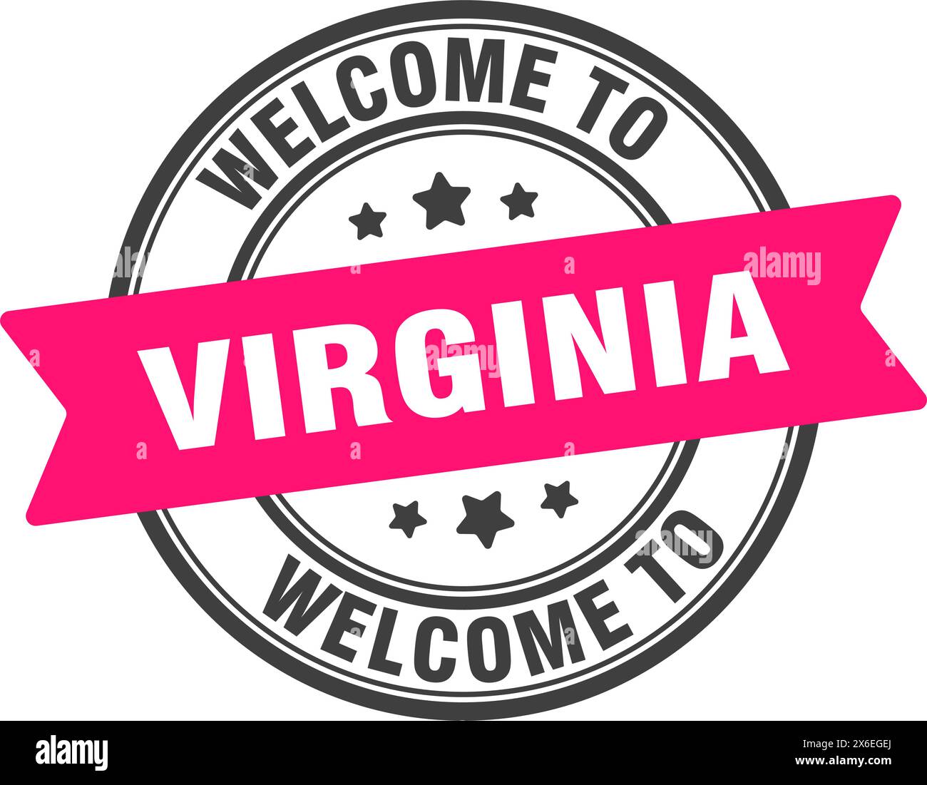 Welcome to Virginia stamp. Virginia round sign isolated on white ...