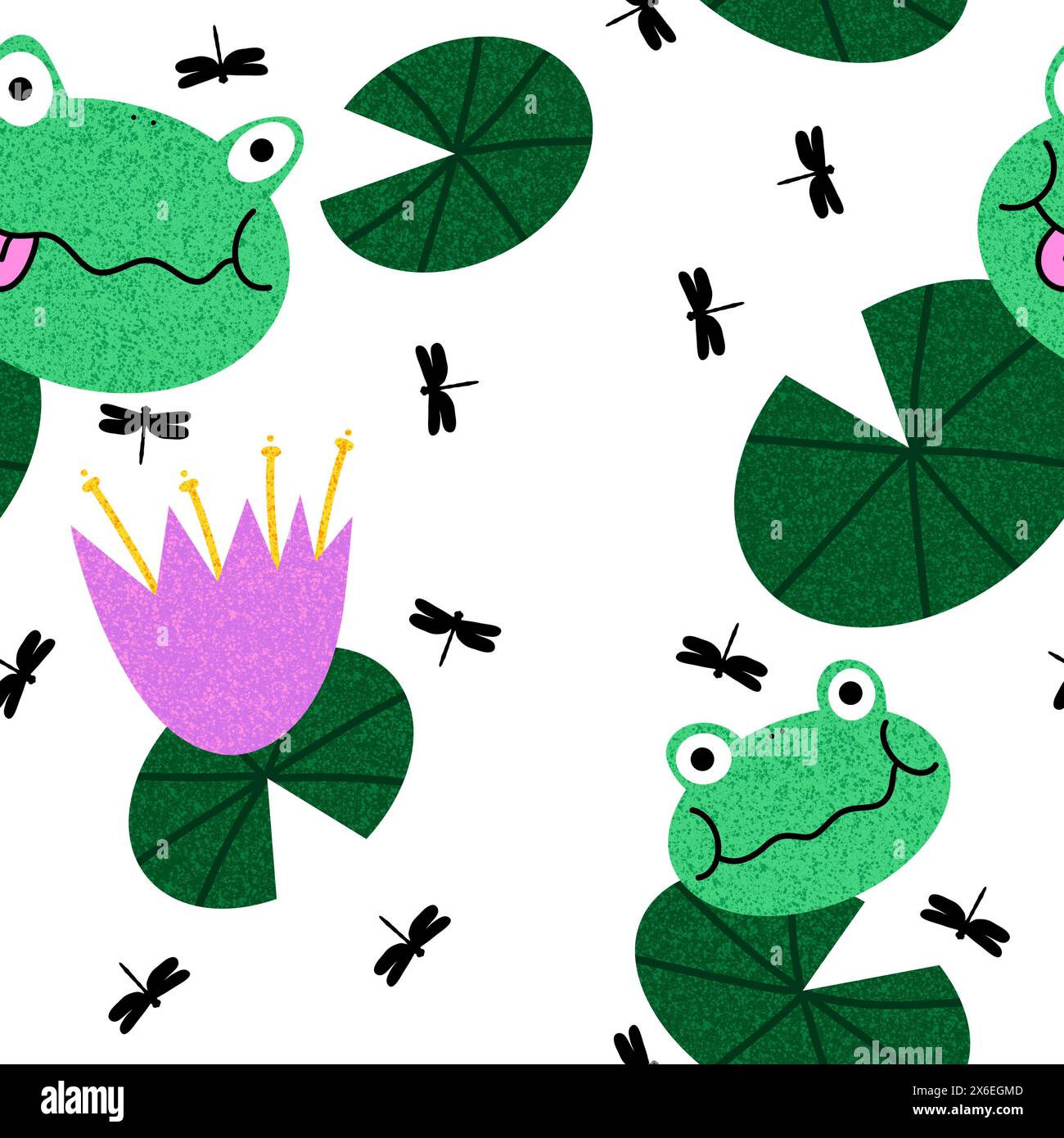 Cartoon animals seamless frogs pattern for wrapping paper and fabrics ...