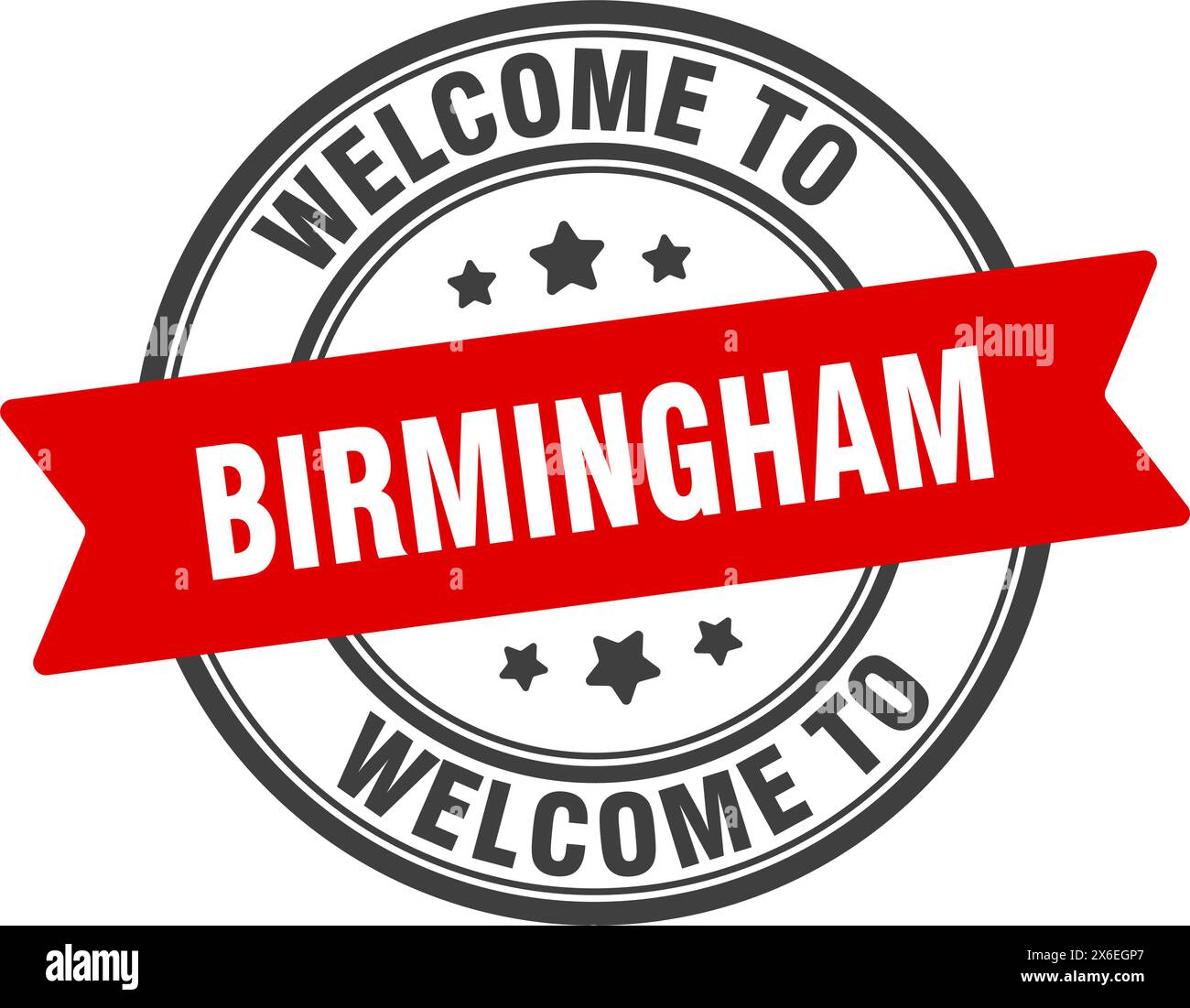 Welcome to Birmingham stamp. Birmingham round sign isolated on white ...