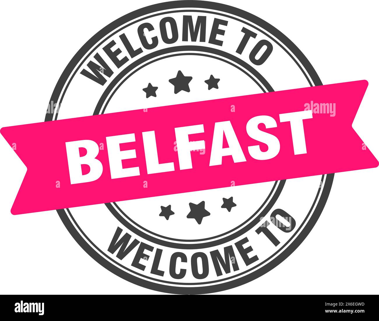 Welcome to Belfast stamp. Belfast round sign isolated on white ...