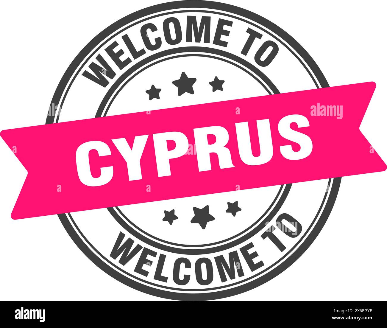 Welcome to Cyprus stamp. Cyprus round sign isolated on white background ...