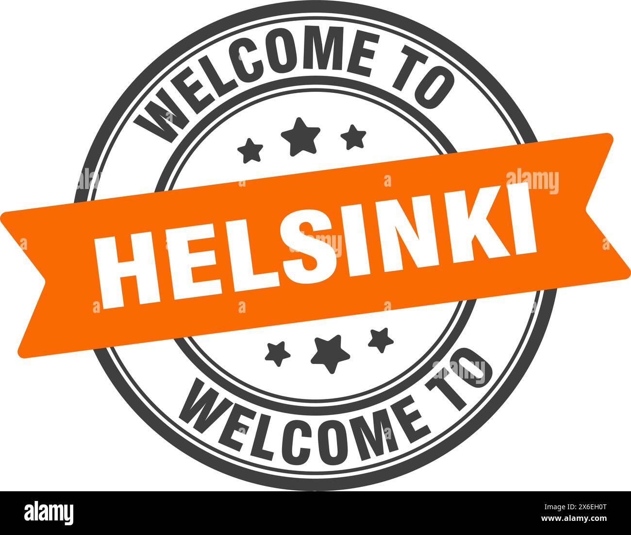 Welcome to Helsinki stamp. Helsinki round sign isolated on white ...
