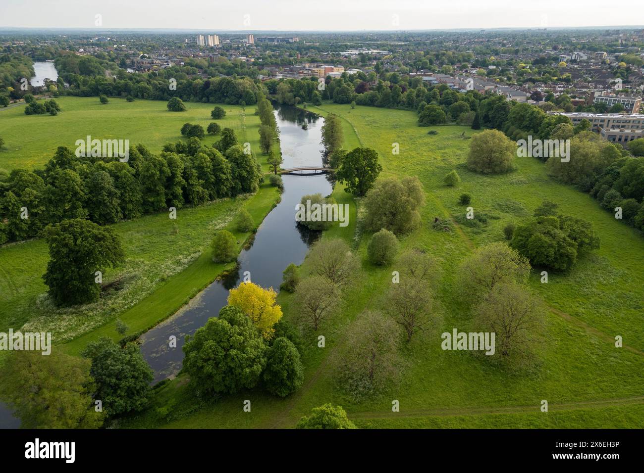 Aerial view of Syon Park, Syon House estate, Brentford, UK Stock Photo ...