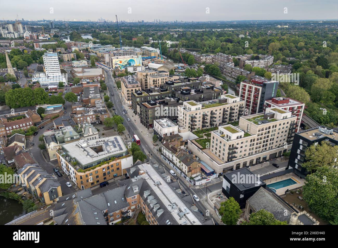 Aerial view of The Brentford Project, Brentford, UK (May 2024 Stock ...