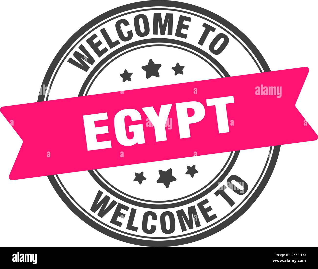 Welcome to Egypt stamp. Egypt round sign isolated on white background ...