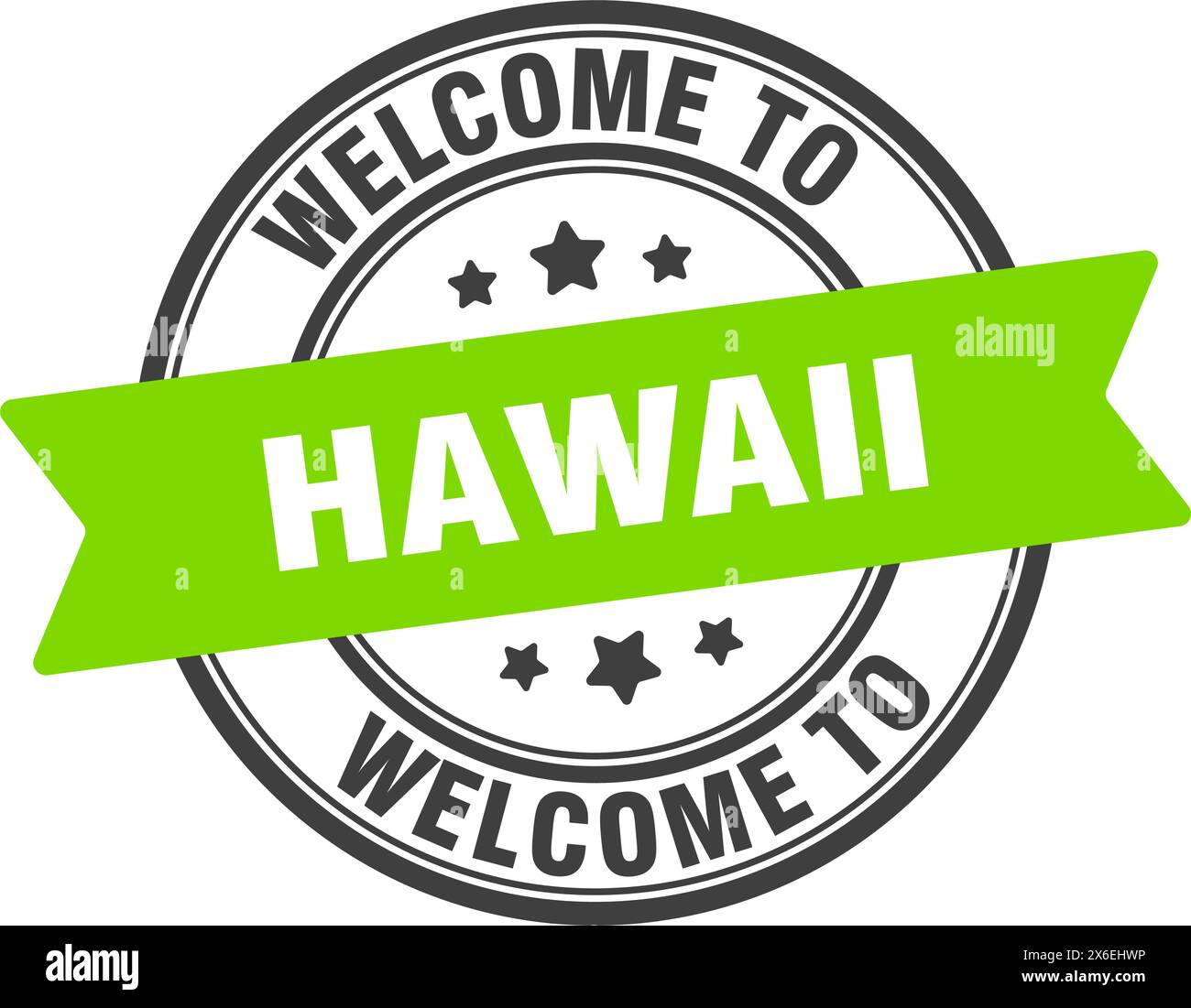 Welcome to Hawaii stamp. Hawaii round sign isolated on white background ...