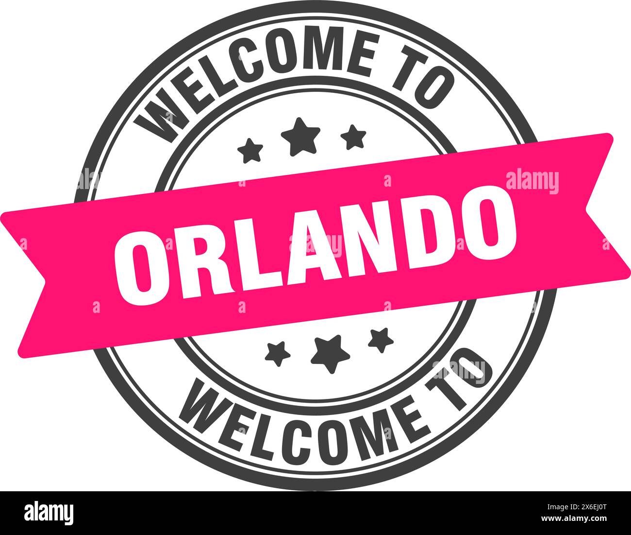 Welcome to Orlando stamp. Orlando round sign isolated on white ...