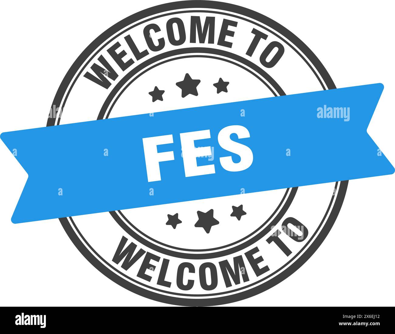 Welcome to Fes stamp. Fes round sign isolated on white background Stock ...