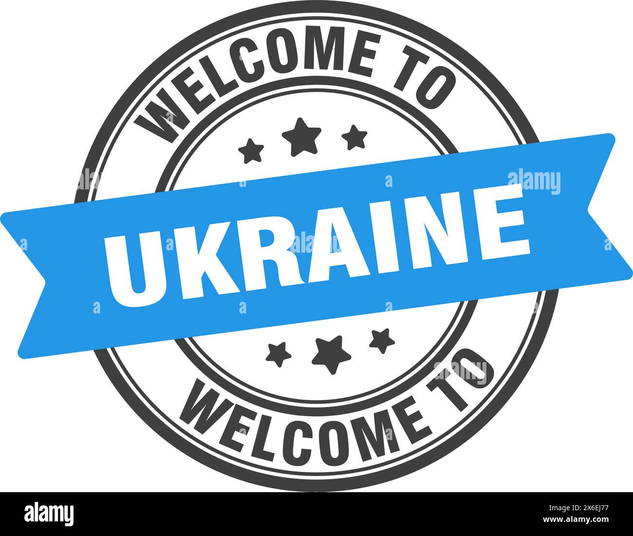Welcome to Ukraine stamp. Ukraine round sign isolated on white ...