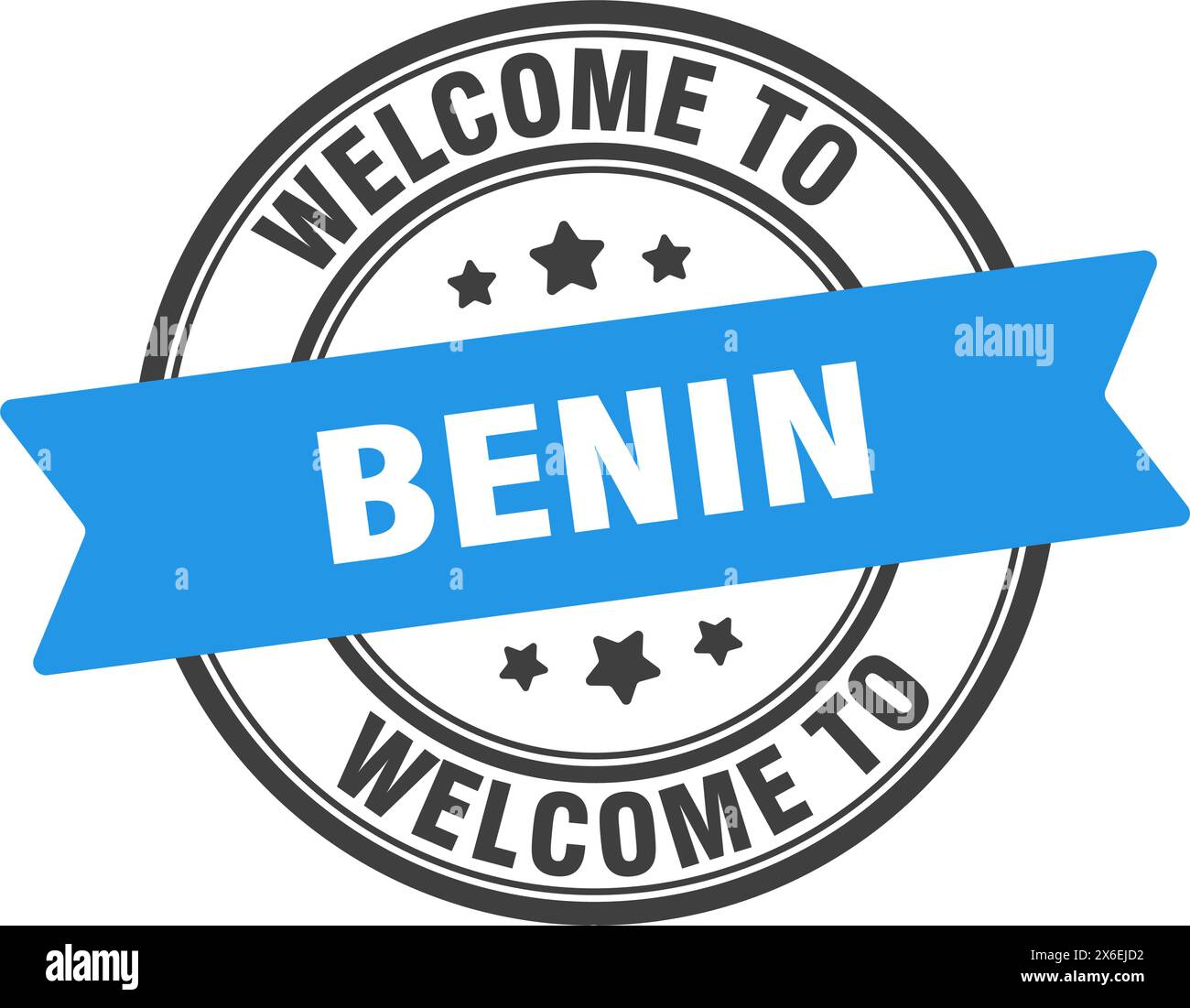 Welcome to Benin stamp. Benin round sign isolated on white background ...