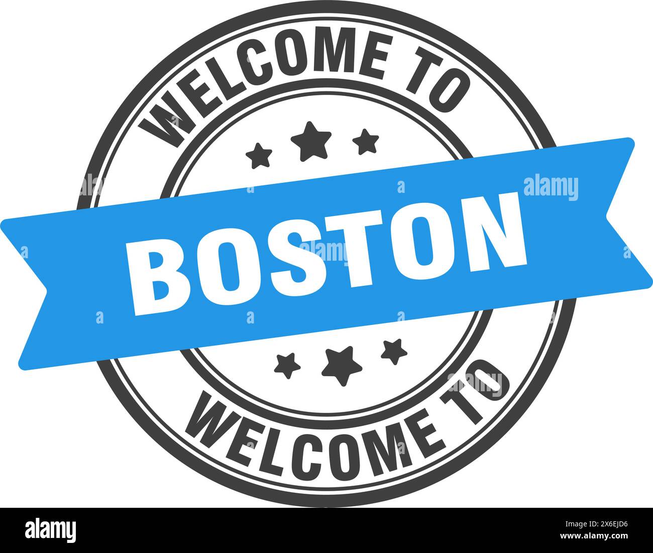 Welcome to Boston stamp. Boston round sign isolated on white background ...