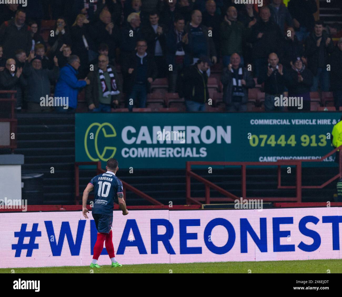 Glasgow, Scotland. 14 May 2024. Lewis Vaughan (10 - Raith Rovers ...