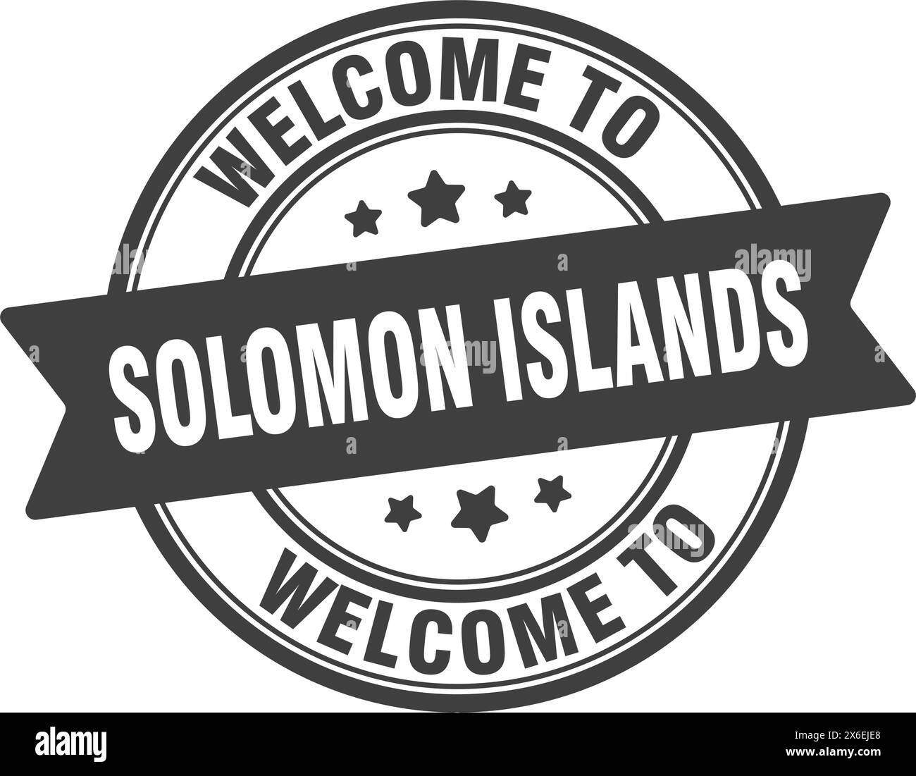 Welcome to Solomon Islands stamp. Solomon Islands round sign isolated ...