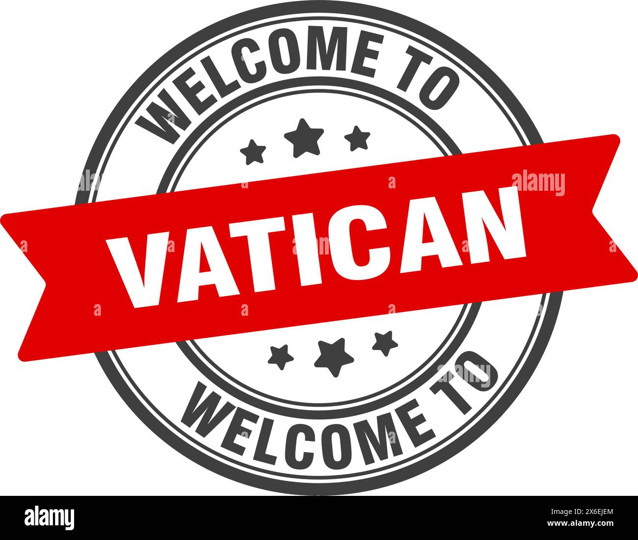 Welcome to Vatican stamp. Vatican round sign isolated on white ...