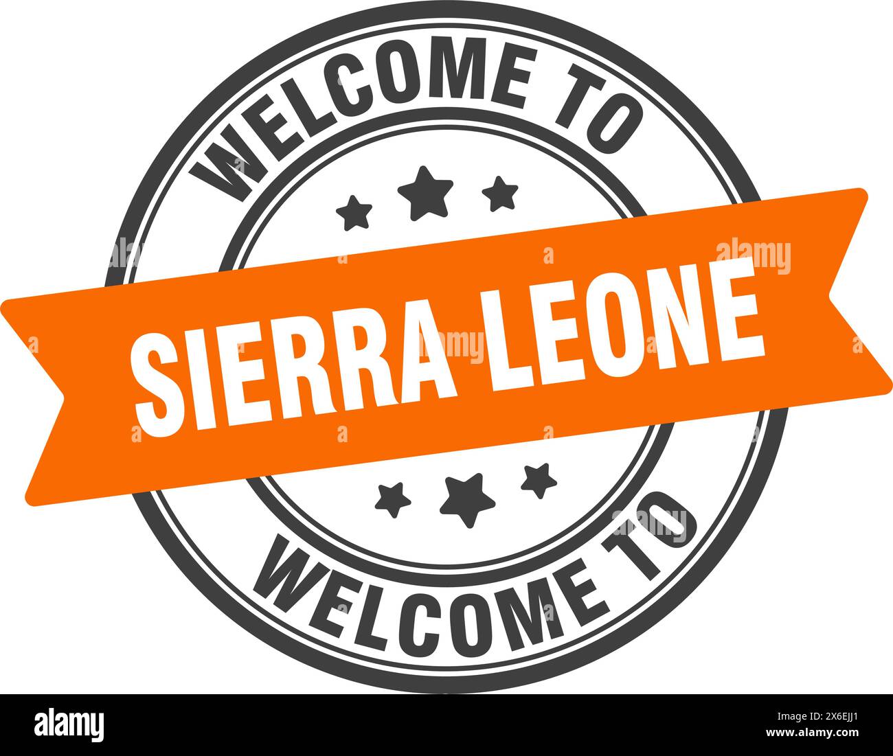 Welcome to Sierra Leone stamp. Sierra Leone round sign isolated on ...