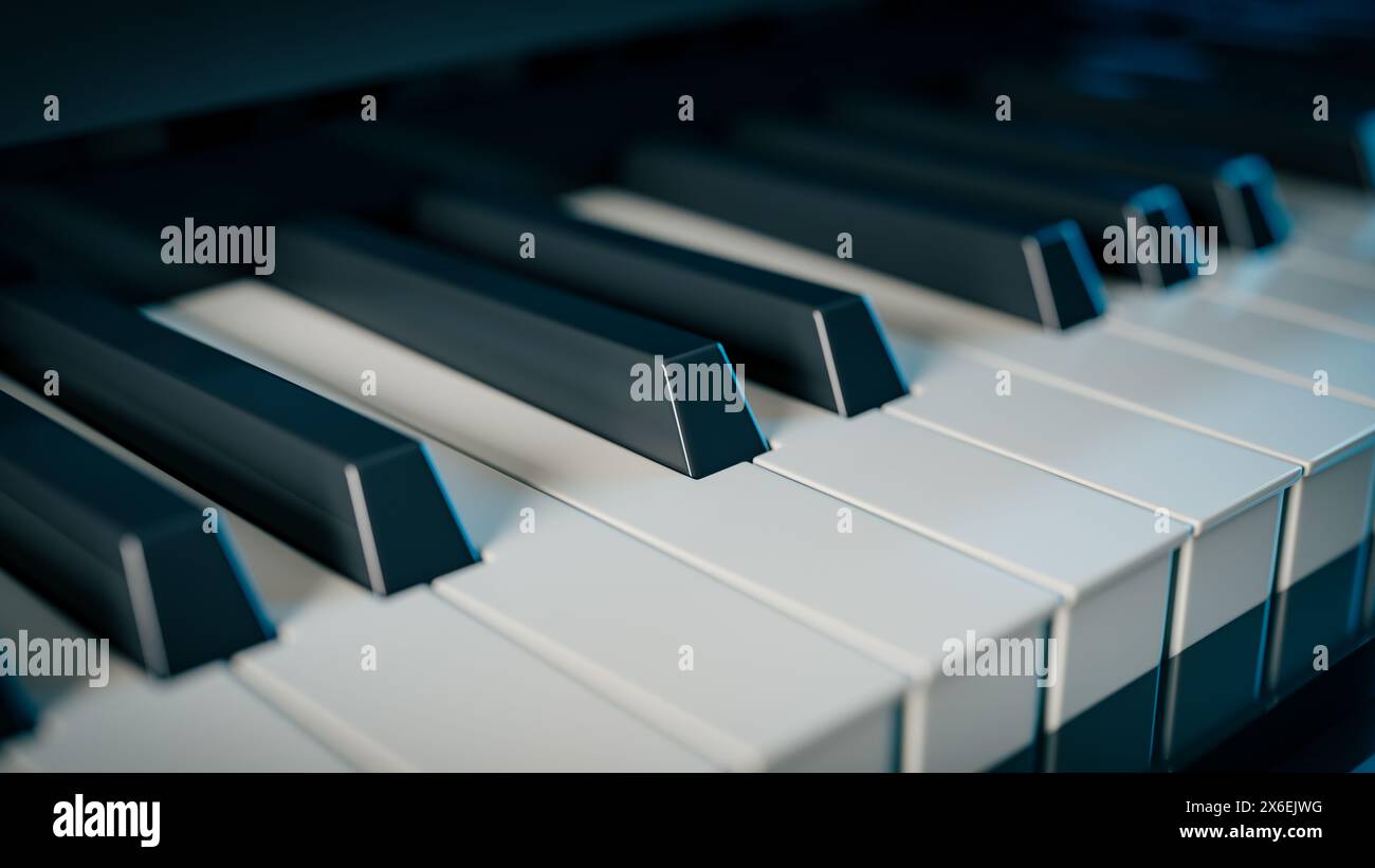 piano keyboard concepts backgrounds. 3d rendering Stock Photo - Alamy