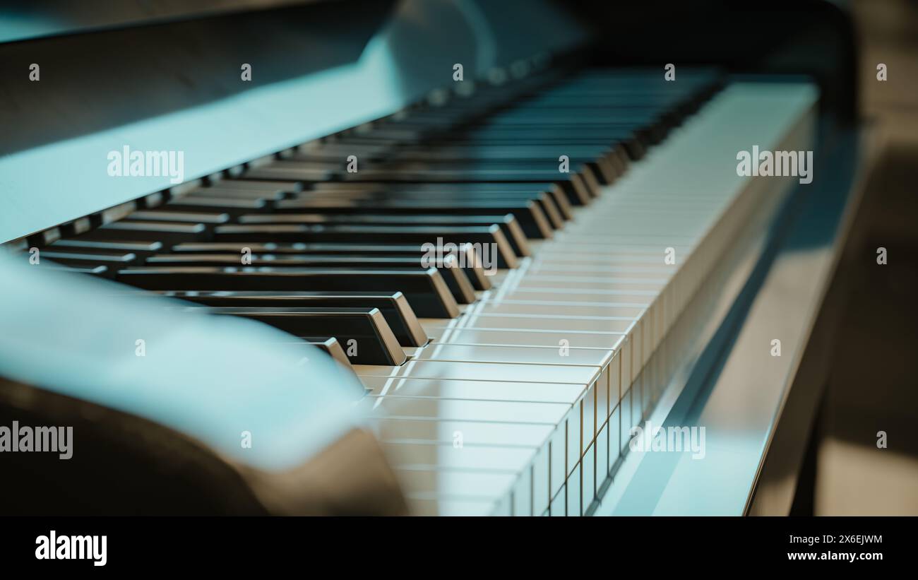 piano keyboard concepts backgrounds. 3d rendering Stock Photo - Alamy