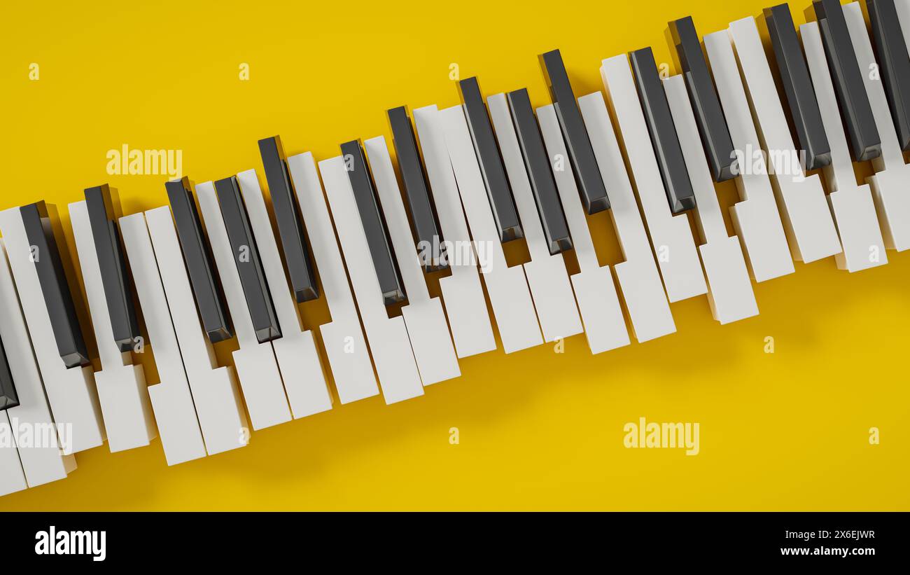 piano keyboard concepts backgrounds. 3d rendering Stock Photo - Alamy