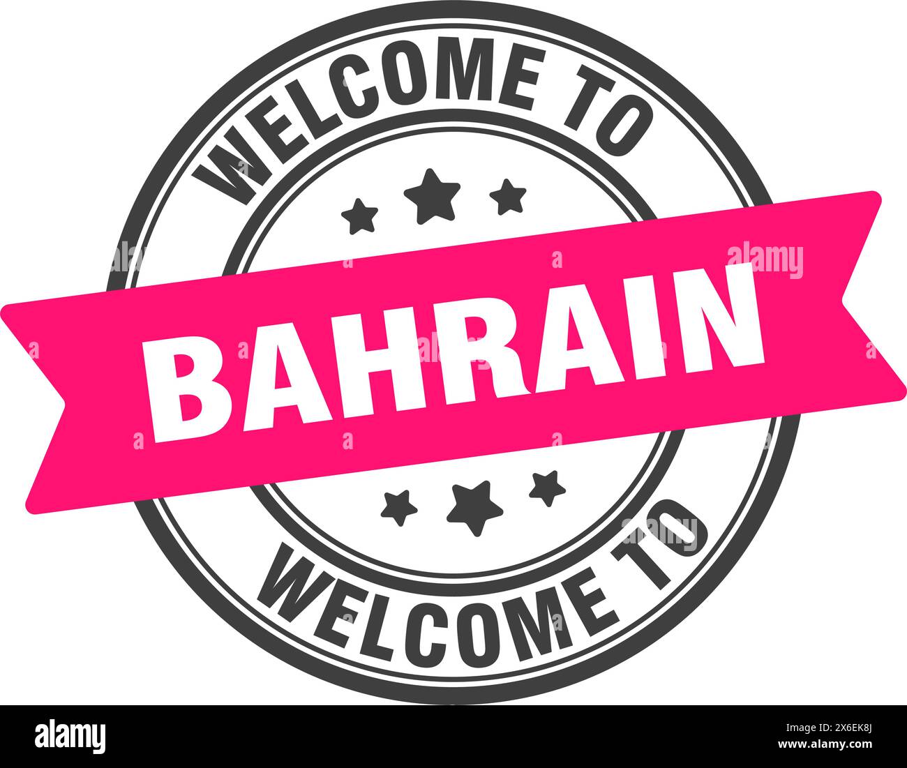 Welcome to Bahrain stamp. Bahrain round sign isolated on white ...