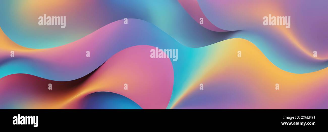 Wavy holographic iridescent texture, synthwave, retrowave, vaporwave ...