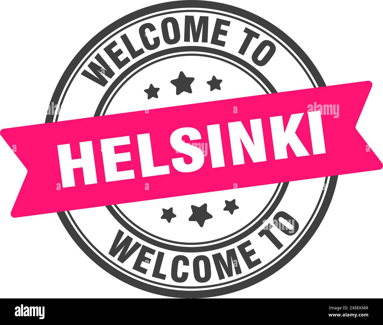 Welcome to Helsinki stamp. Helsinki round sign isolated on white ...