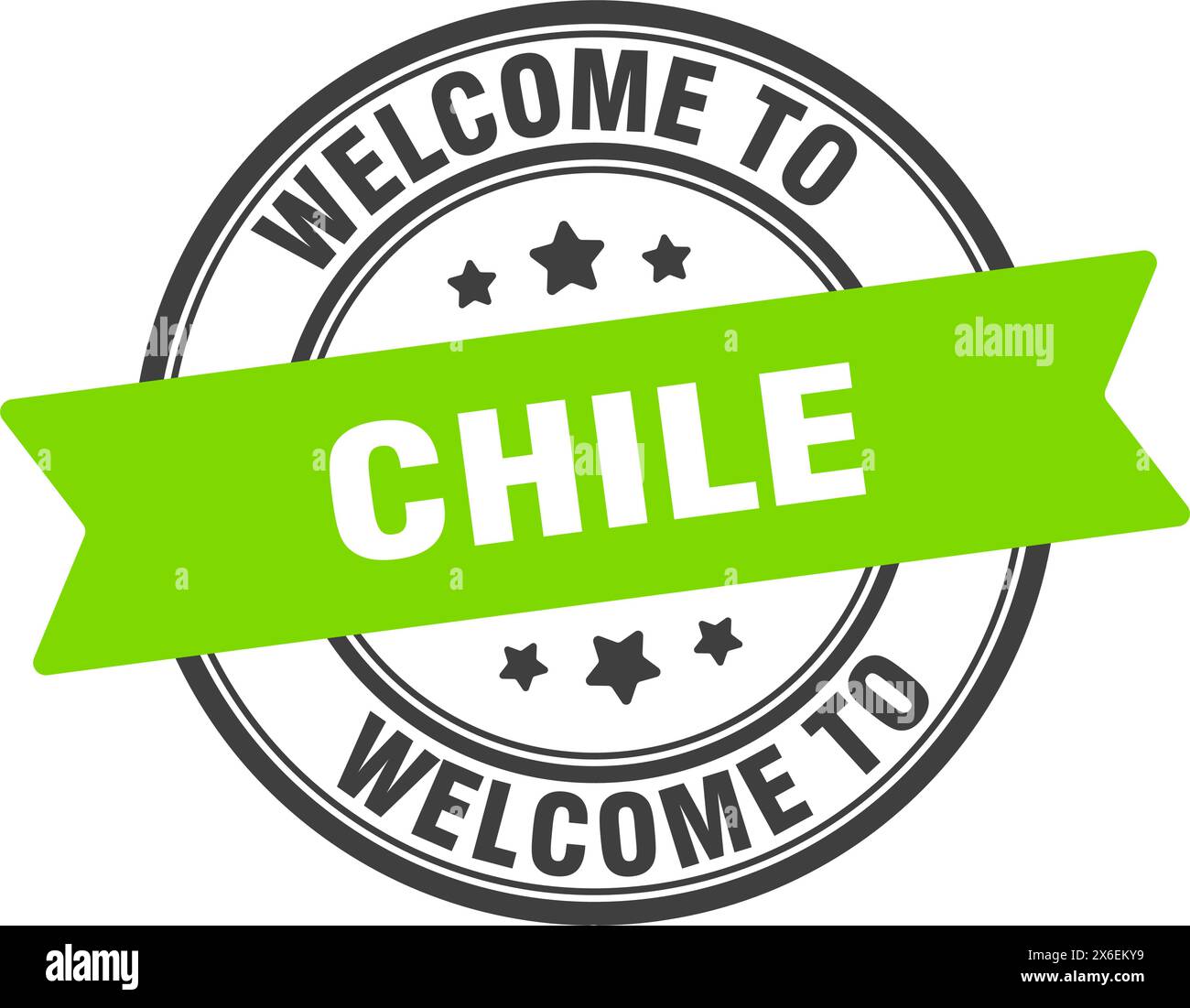 Welcome to Chile stamp. Chile round sign isolated on white background ...
