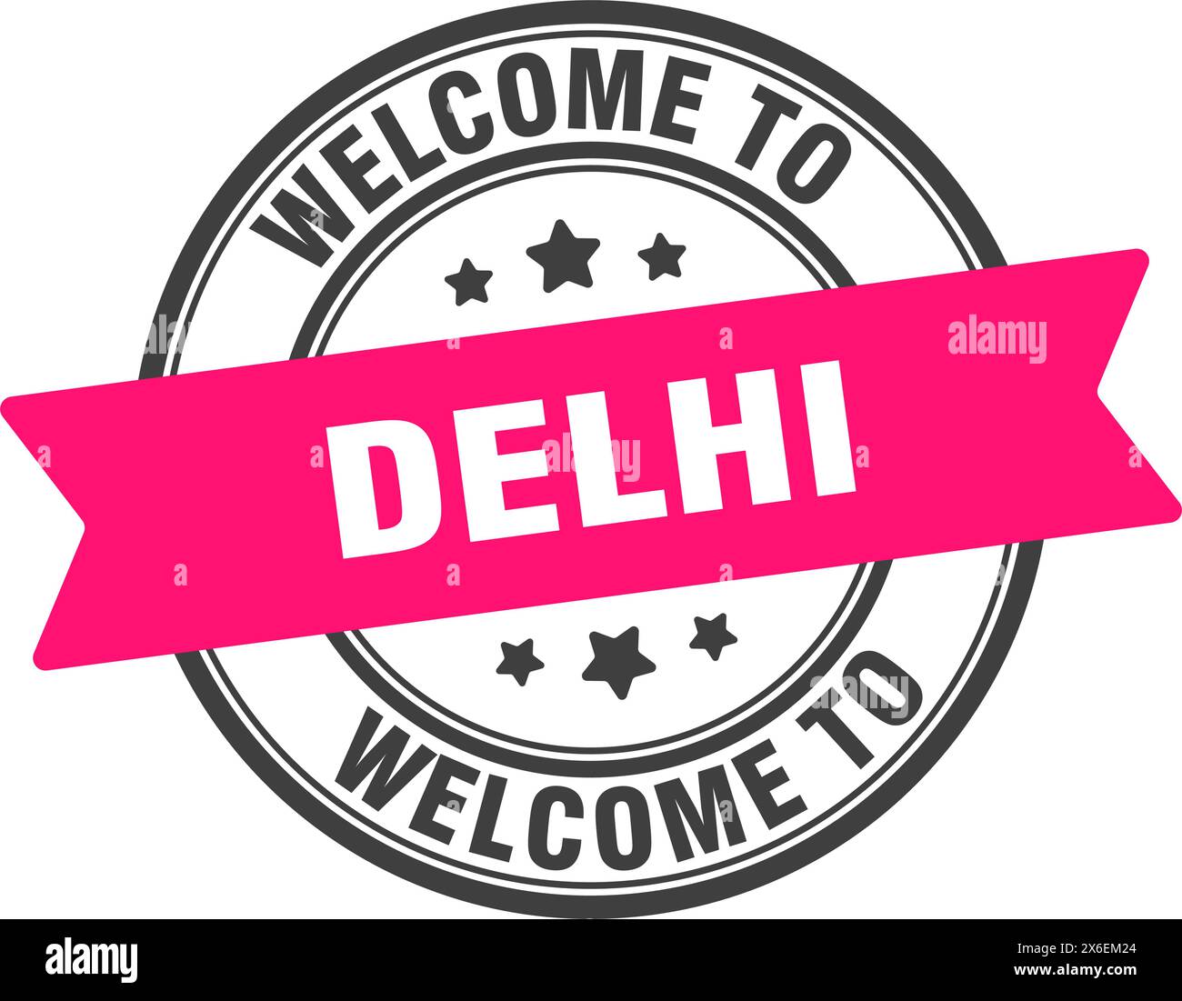 Welcome to Delhi stamp. Delhi round sign isolated on white background ...