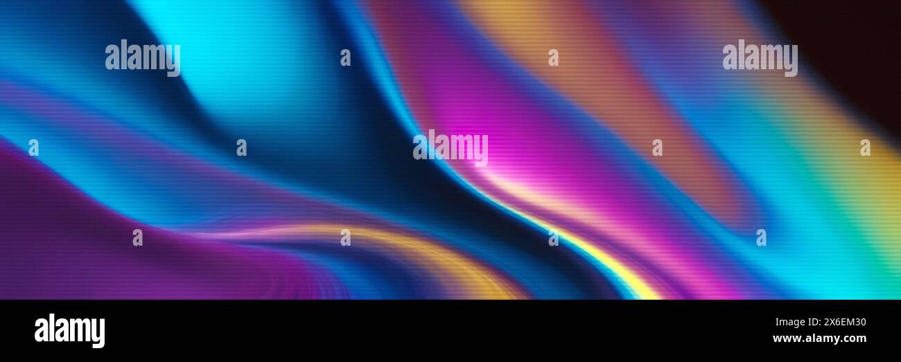 Wavy holographic iridescent texture, synthwave, retrowave, vaporwave ...