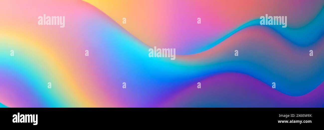 Wavy holographic iridescent texture, synthwave, retrowave, vaporwave ...