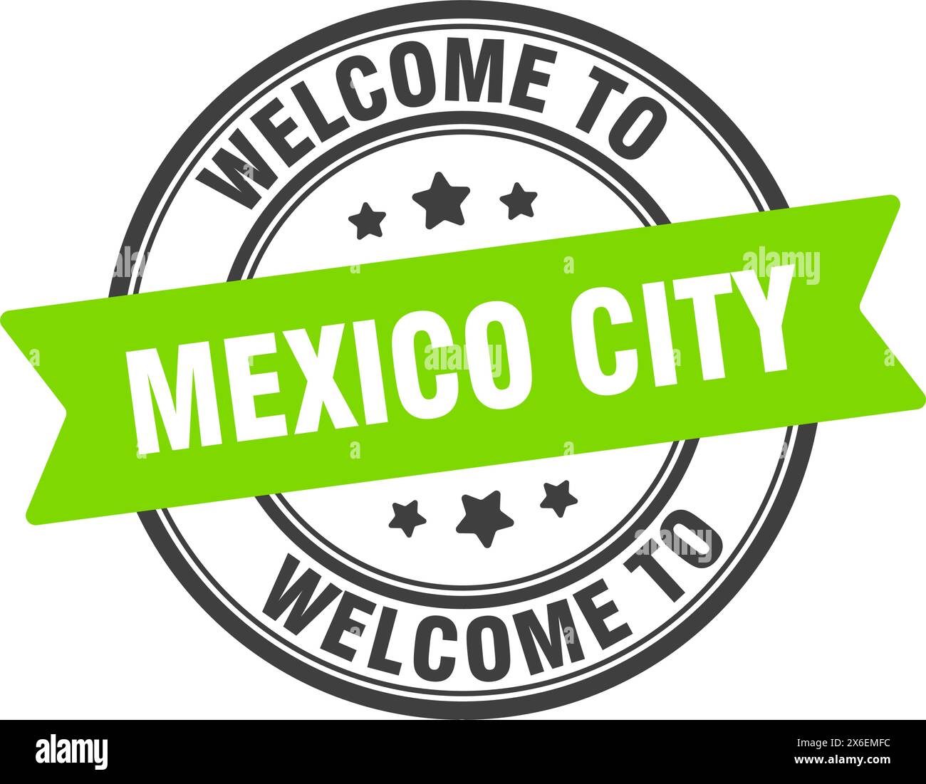 Welcome to Mexico City stamp. Mexico City round sign isolated on white ...