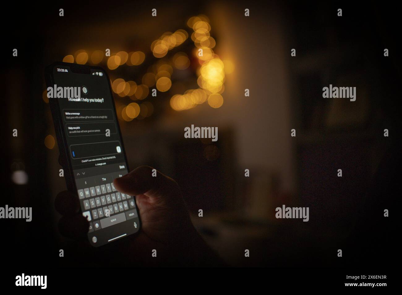 A user is seen with the new ChatGPT GPT 4o "omni" applicatino on an ...